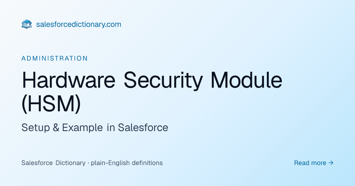 Hardware Security Module (HSM) - Definition | SF Dictionary